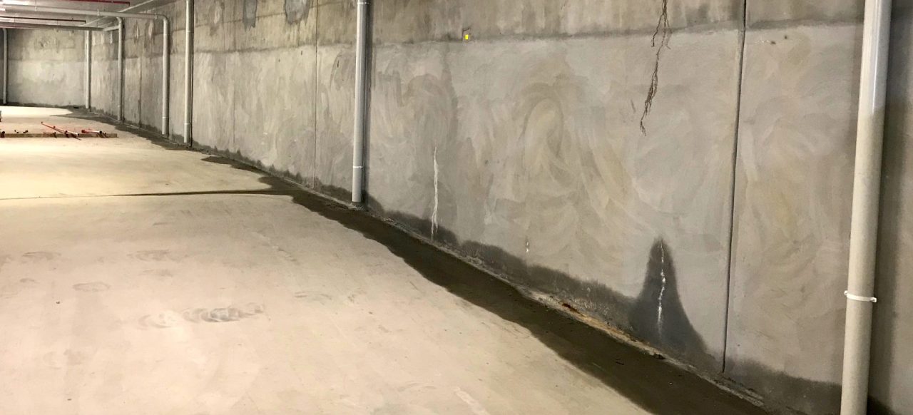 Water Ingress in Building Basement Eliminated with Acrylic Gel | Mainmark
